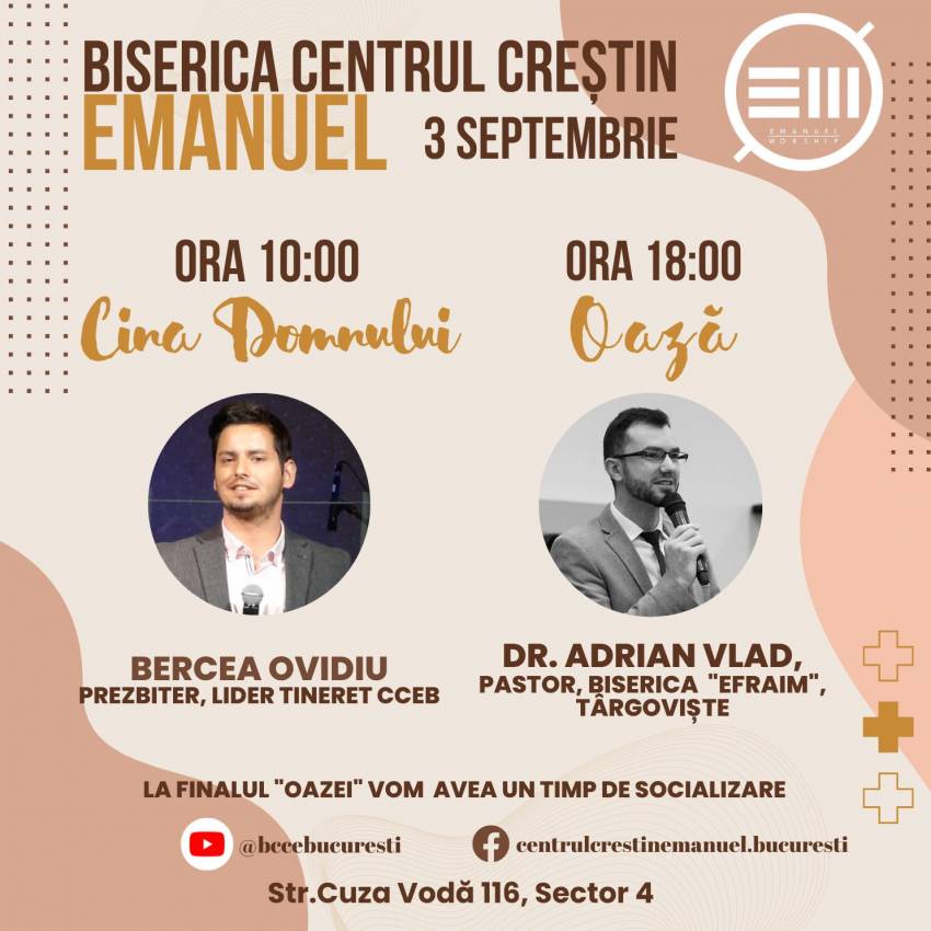 Adrian Vlad la Biserica Emanuel București - NewsNet Crestin