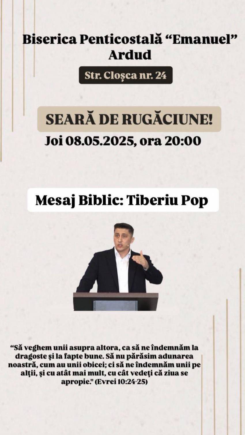 Tiberiu Pop la Biserica Emanuel Ardud - NewsNet Crestin