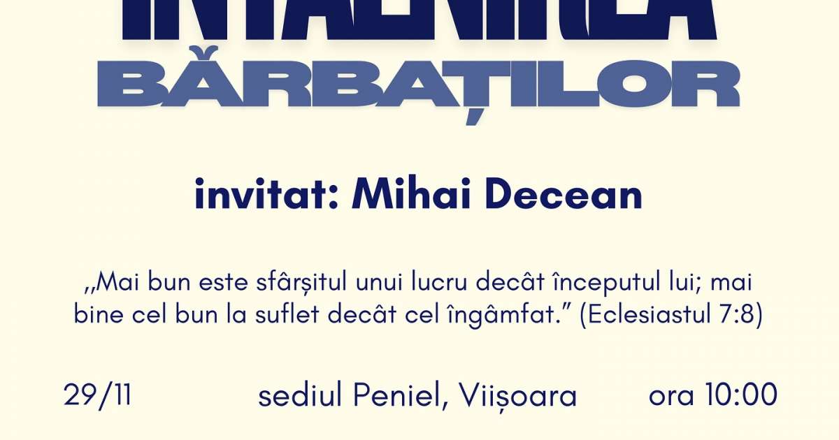 Întâlnirea bărbaților la Sediul Peniel Viișoara - NewsNet Crestin